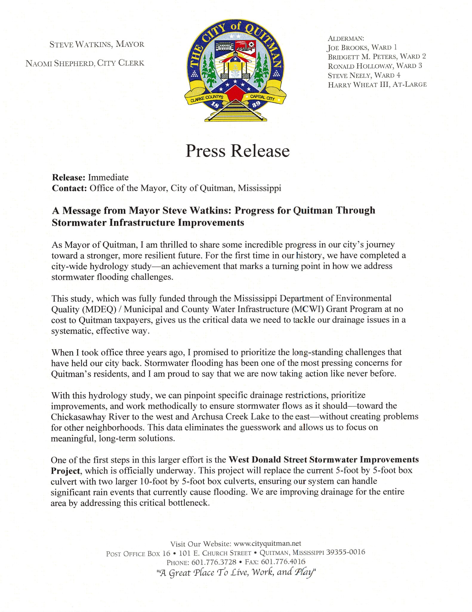 Welcome to The City of Quitman - Quitman, Mississippi